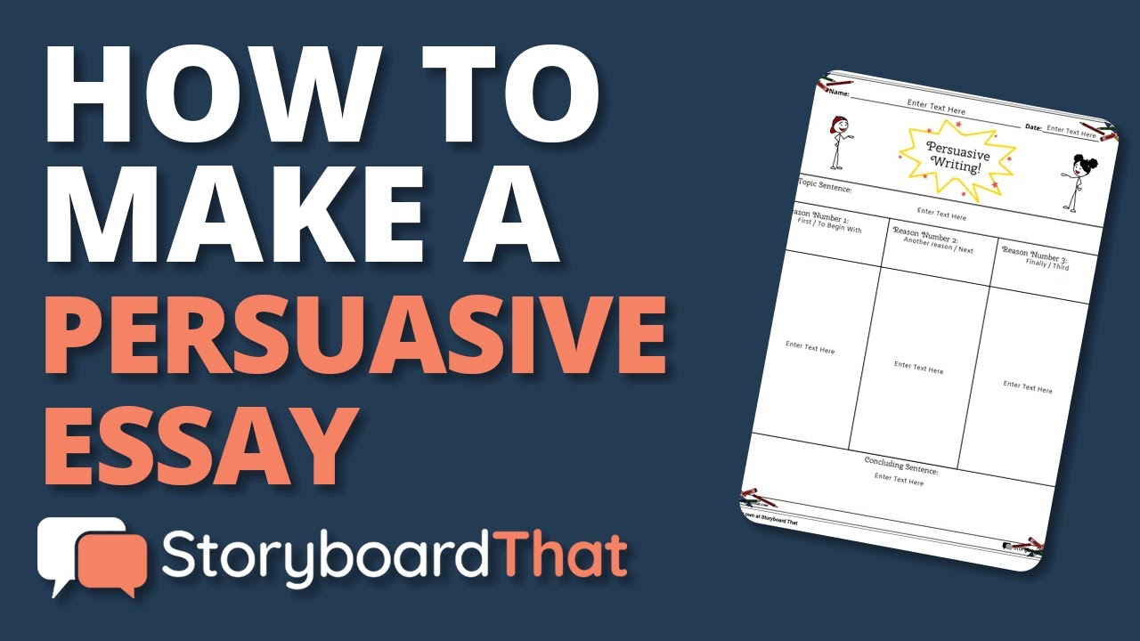 How to make Persuasive Essay Worksheet in the Storyboard Creator - YouTube