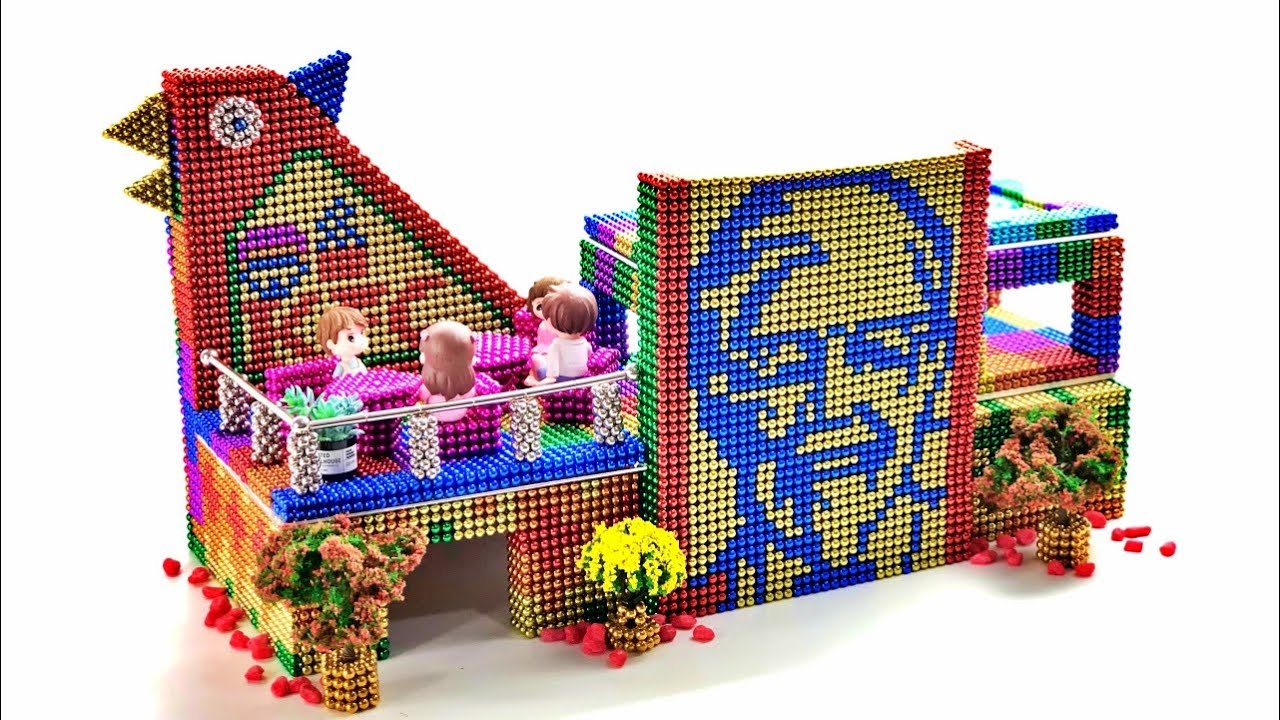 How to Buid A KFC Friend Chicken Restaurant From A Magnetic Sphere ...