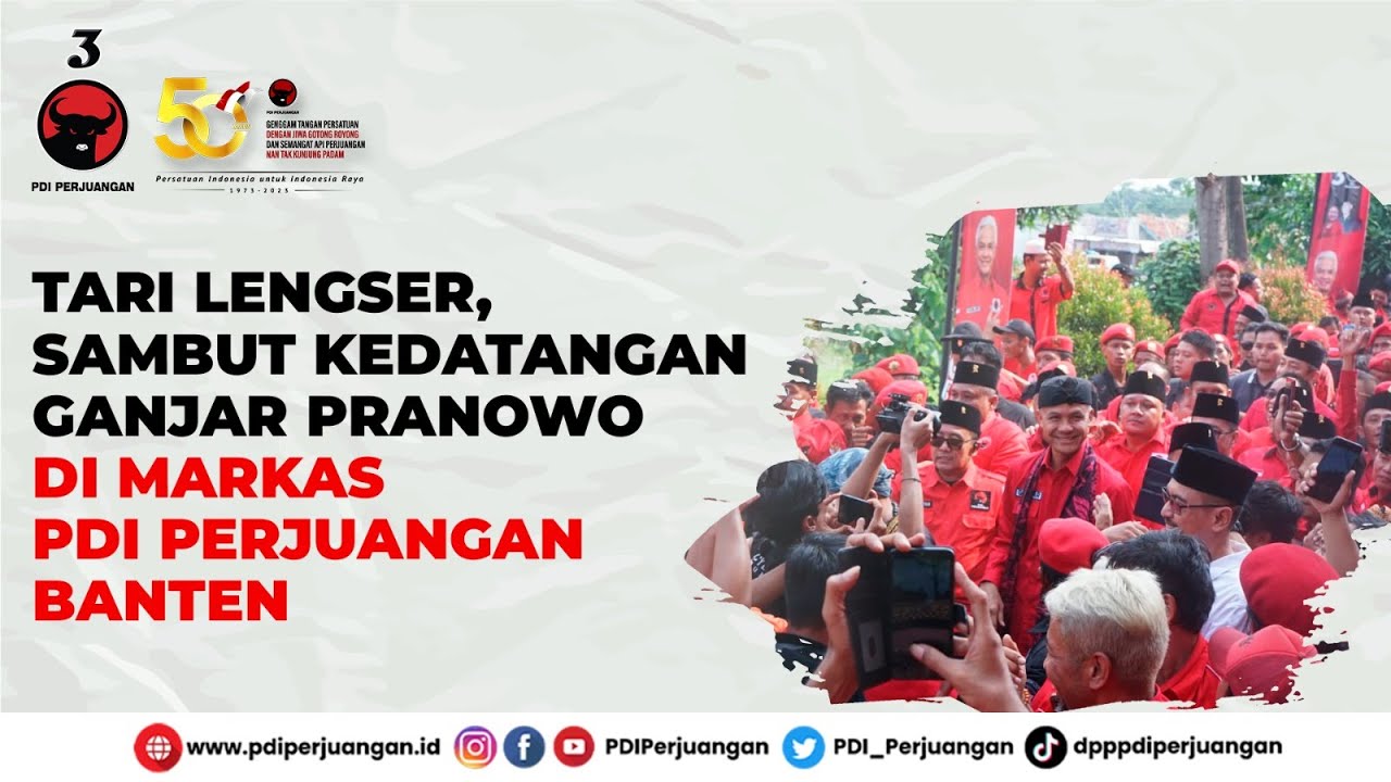 Tari Lengser, Sambut Kedatangan Ganjar Pranowo di Markas PDI Perjuangan ...