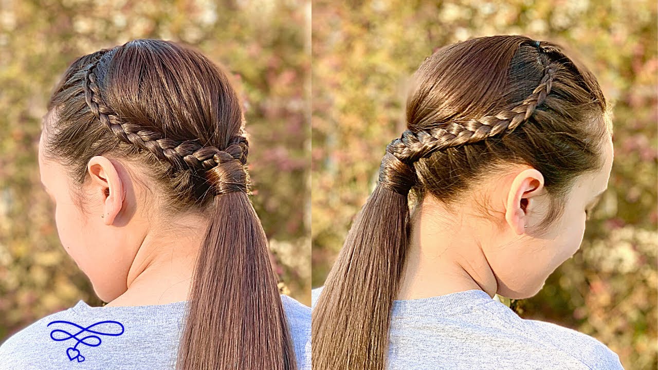 Side Laced Braids into a Low Ponytail - YouTube