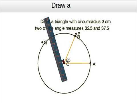 Construction of triangle with circumradius 3cm and two angle measures ...
