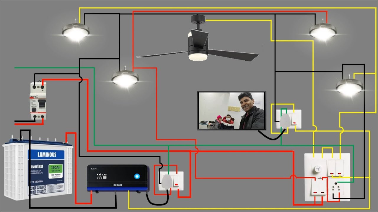 Inverter Connection For Room | Inverter Wiring Connection For Home ...