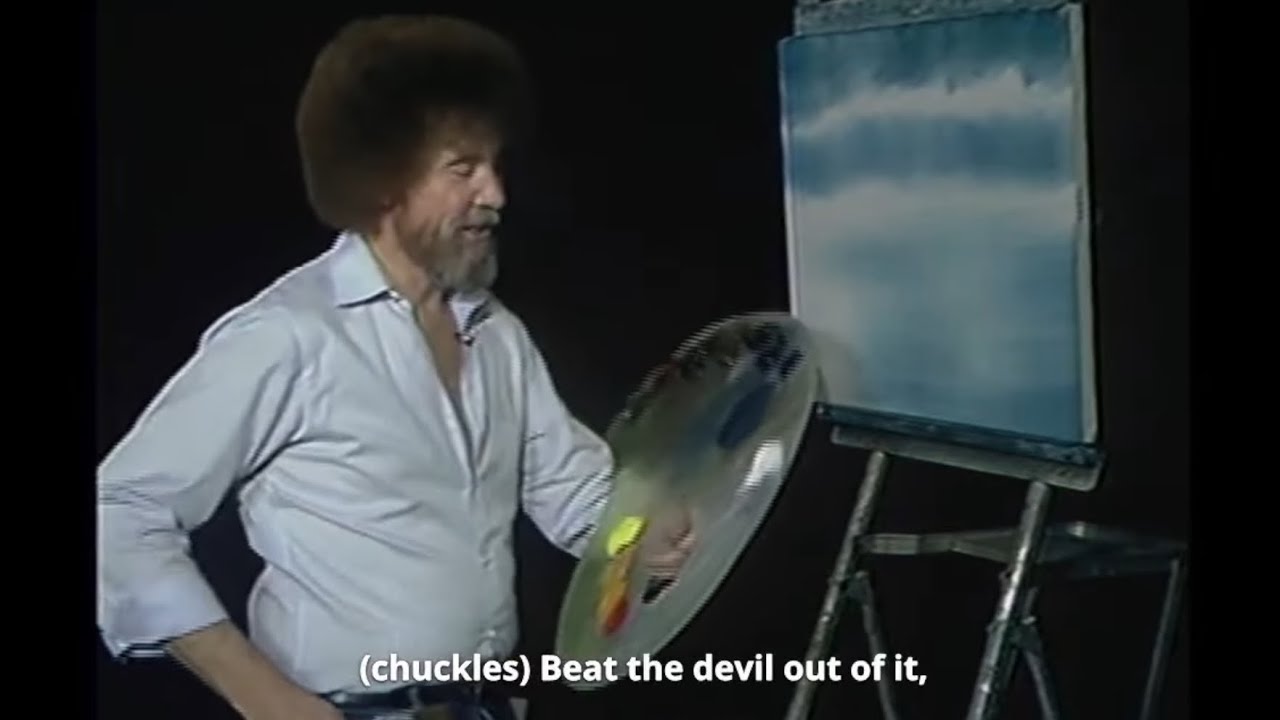 Bob Ross paints a Winter Barn and talks having chickens as a boy - YouTube