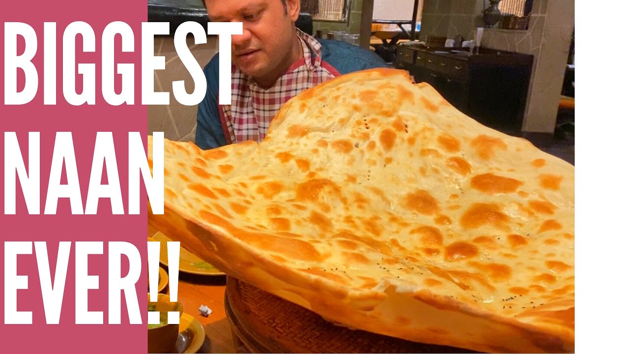 BIGGEST Naan Ever: Naan Bukhara eating Challenge by friends - YouTube