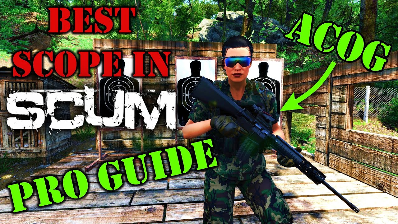 SCUM Ultimate Sniper Guide - The BEST Scope in Game - ACOG - YouTube