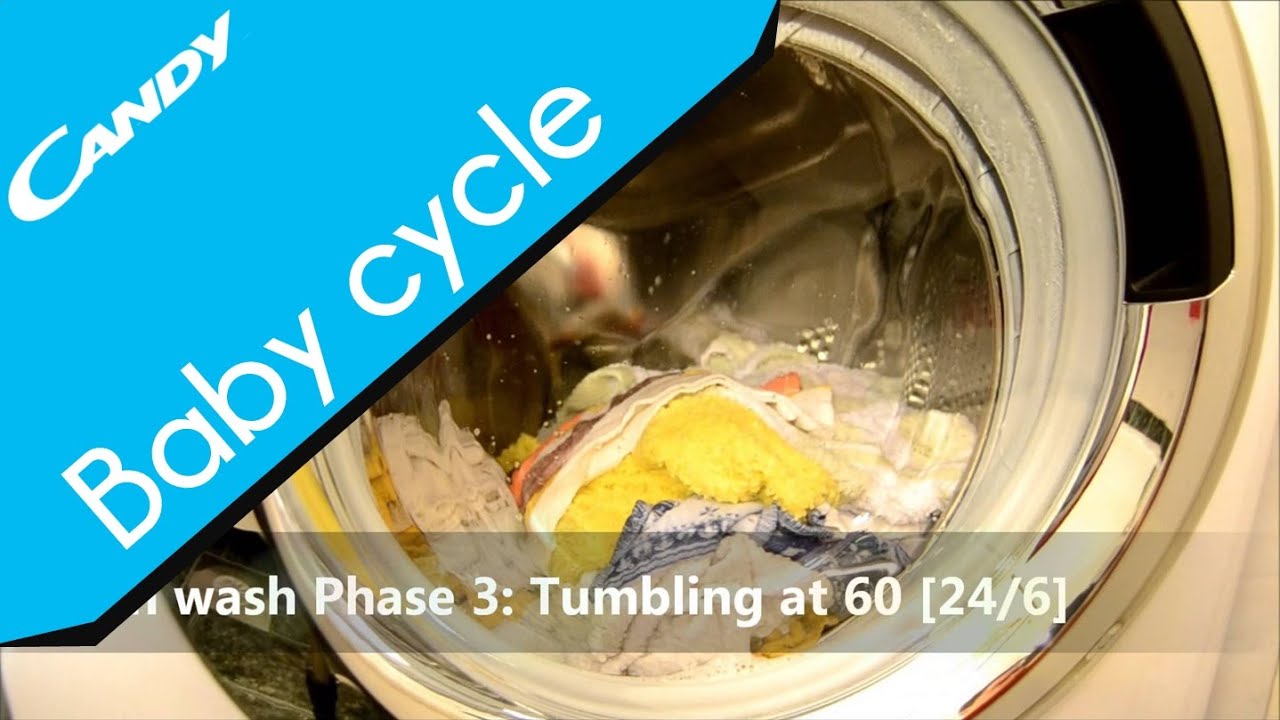 Candy GrandO Simply|Fi washing machine - Baby cycle - YouTube