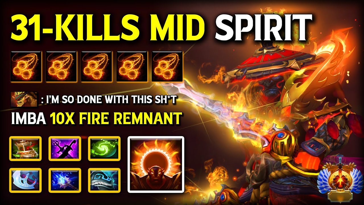 EPIC 31-KILLS MID Ember Spirit | Aghs Scepter + Refresher Orb Build ...