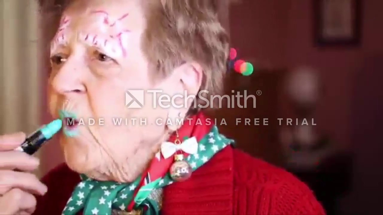 Grandma's Christmas Makeup simple Tutorial Easy Eyes n' Face Makeup ...