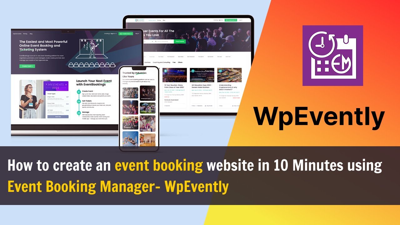 Create Event Booking Website in 10 minutes using Event Manager Plugin ...