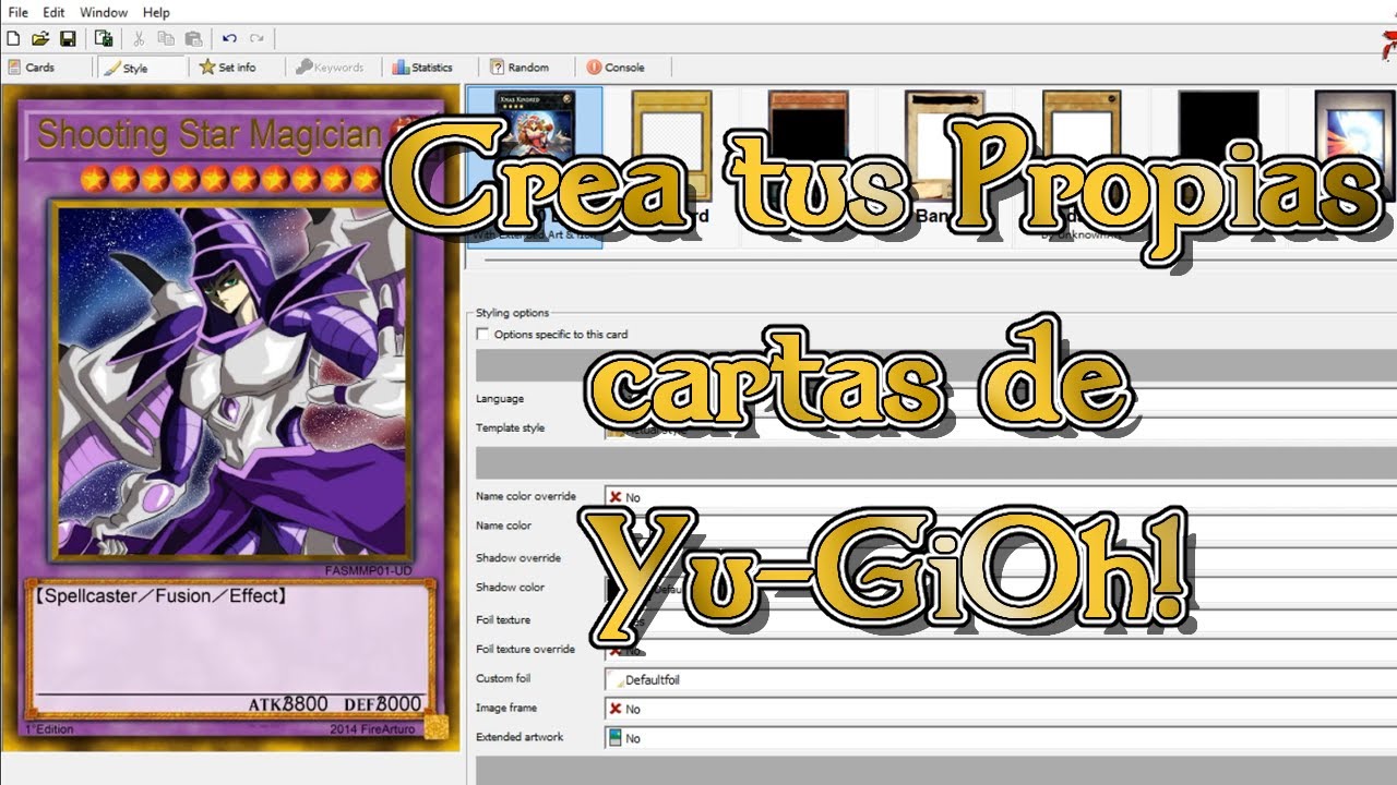 Como Crear tus cartas de Yu-Gi-Oh! desde cero | Magic set Editor ...