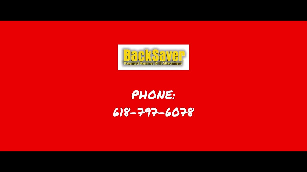 Backsaver Patented Hammer Drill Attachment - YouTube
