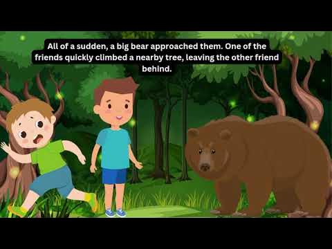 The Bear and the two Friends | MORAL STORY | English story | STORY FOR ...