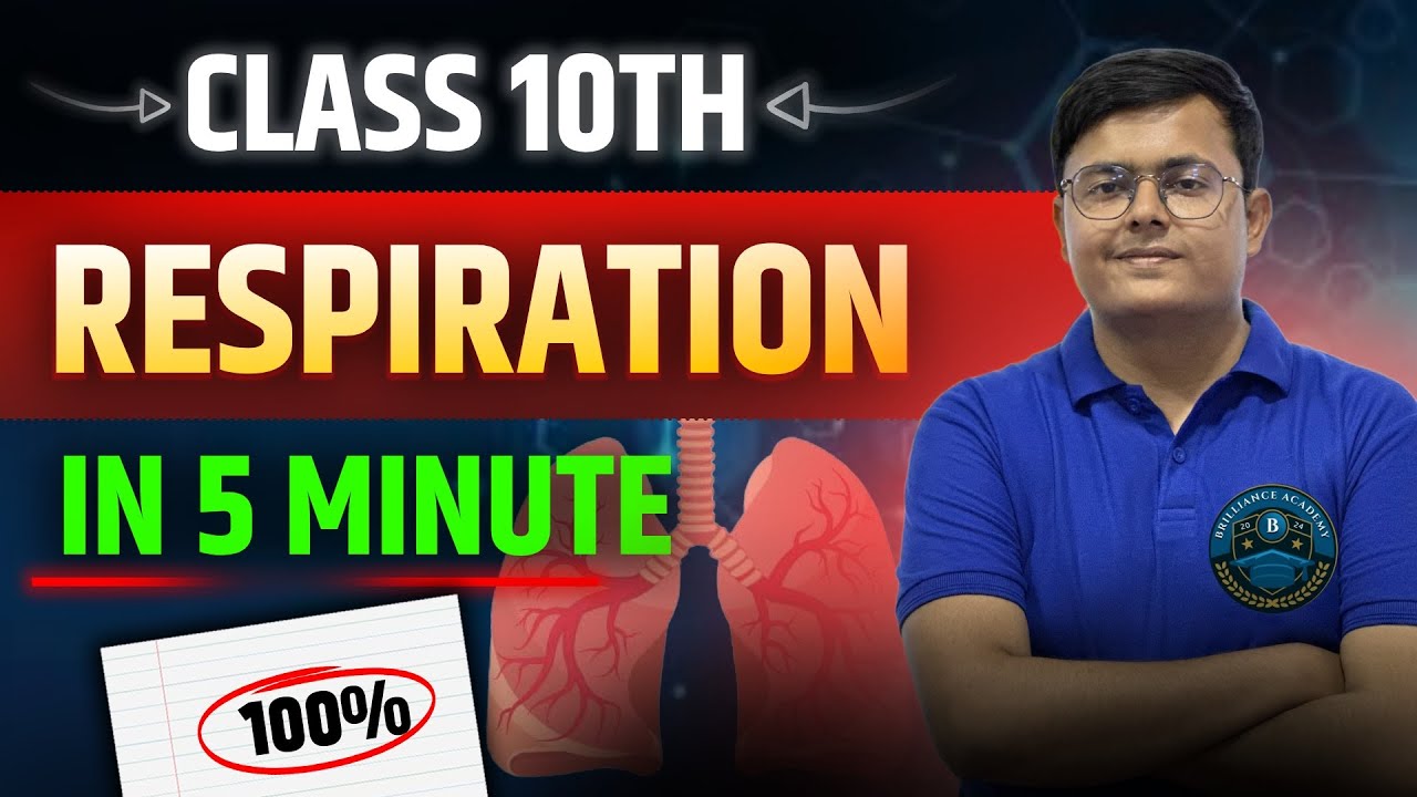 Respiration in 5 Minutes | Life Processes Class 10 | CBSE Biology ...