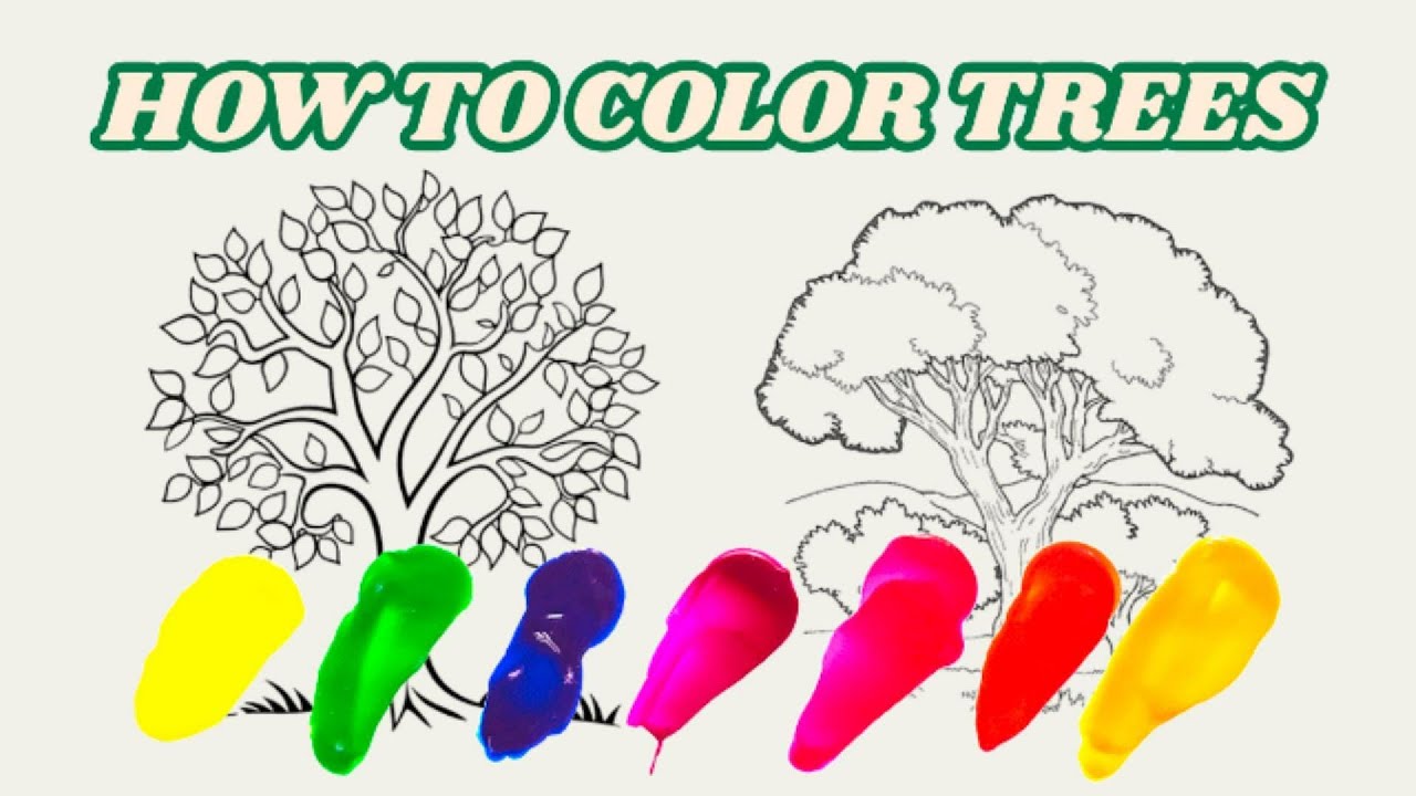 How to Color Beautiful Trees | Relax & Color with Me - YouTube