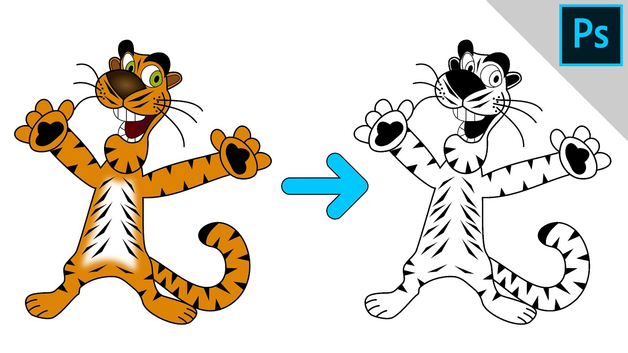 Convert image into outline | PHOTOSHOP TUTORIAL - TIPS & TRICKS - YouTube