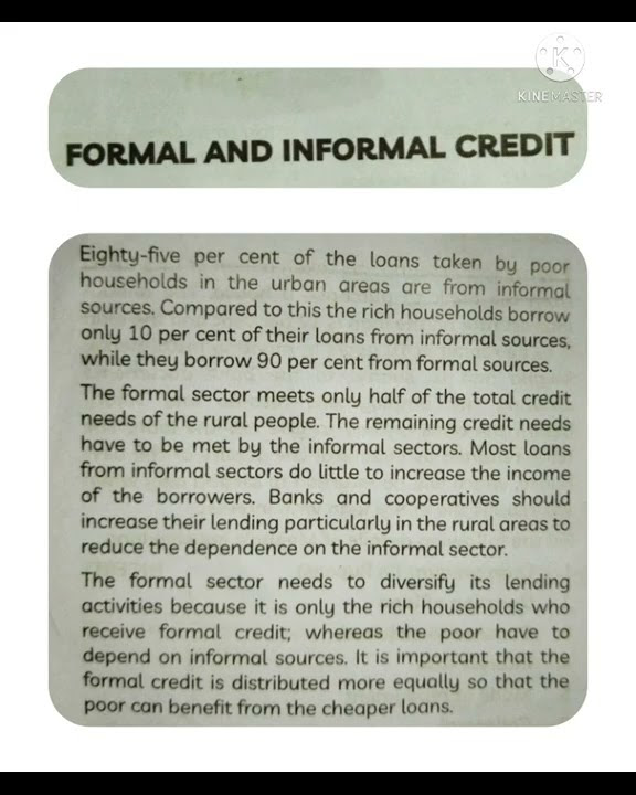 Formal And Informal Credit Economics Class 10 YouTube formal-and-informal-credit-economics-class-10-youtube