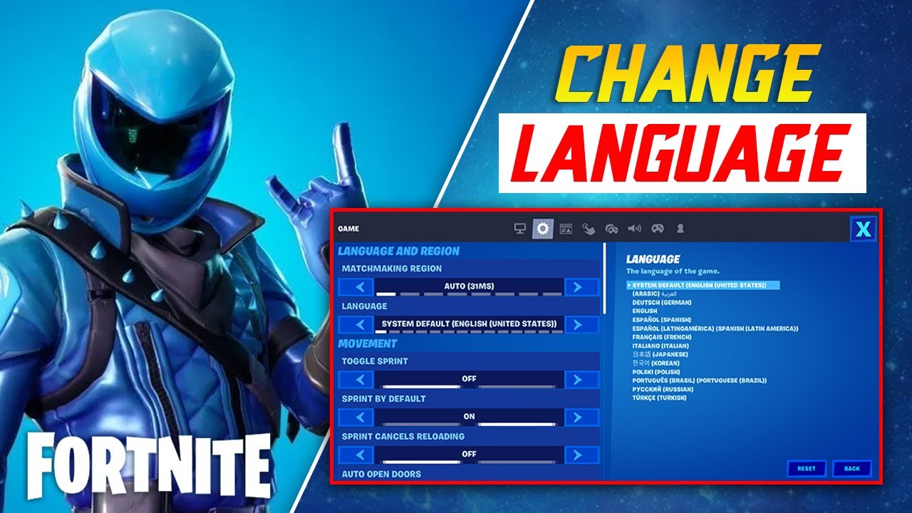 How to Change Language in Fortnite on Windows | Switch Fortnite ...