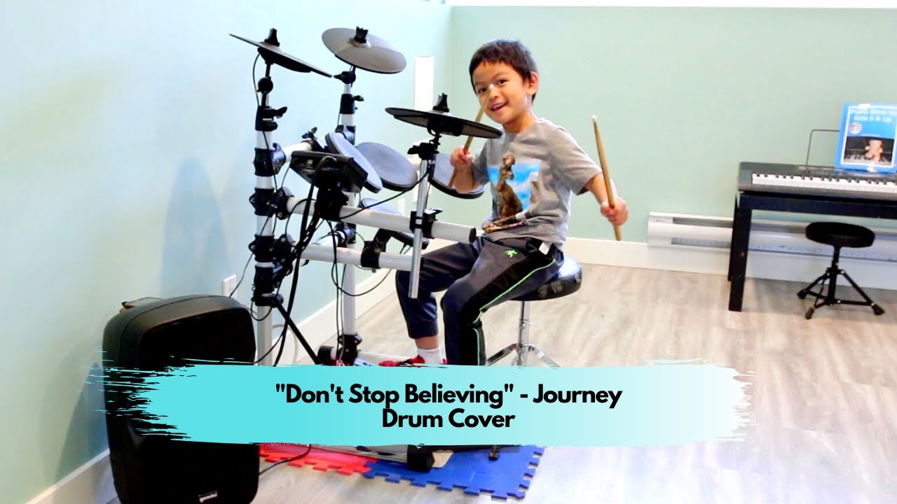 Don't Stop Believing - Drum Cover by 6 y.o. Haven - YouTube