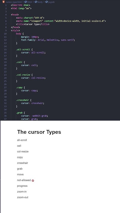 Types Of Cursor Css Property Coding Css Htmlcss Shorts Webdesigner Programming Youtube 
