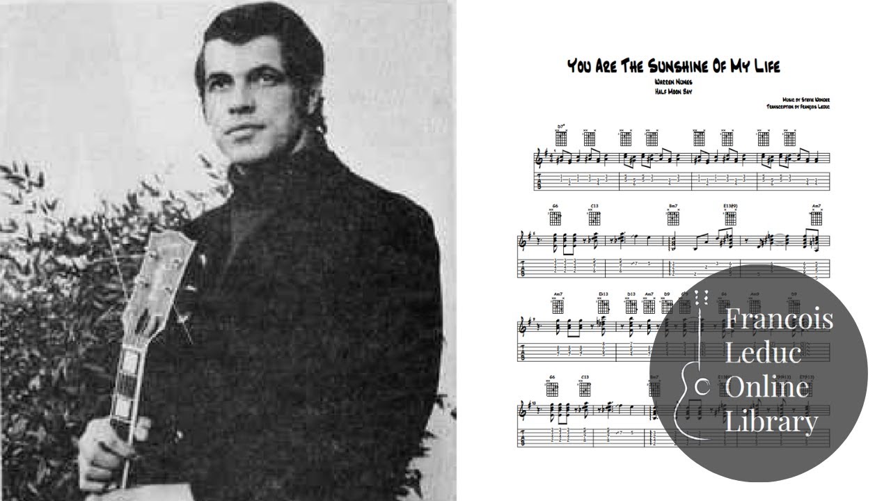 You Are The Sunshine Of My Life - Warren Nunes (Transcription) - YouTube