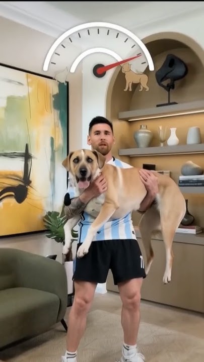 🐾 Messi Holding Bigger and Bigger Dogs 🐕🐕‍🦺🐩 #football #messi #shorts - YouTube