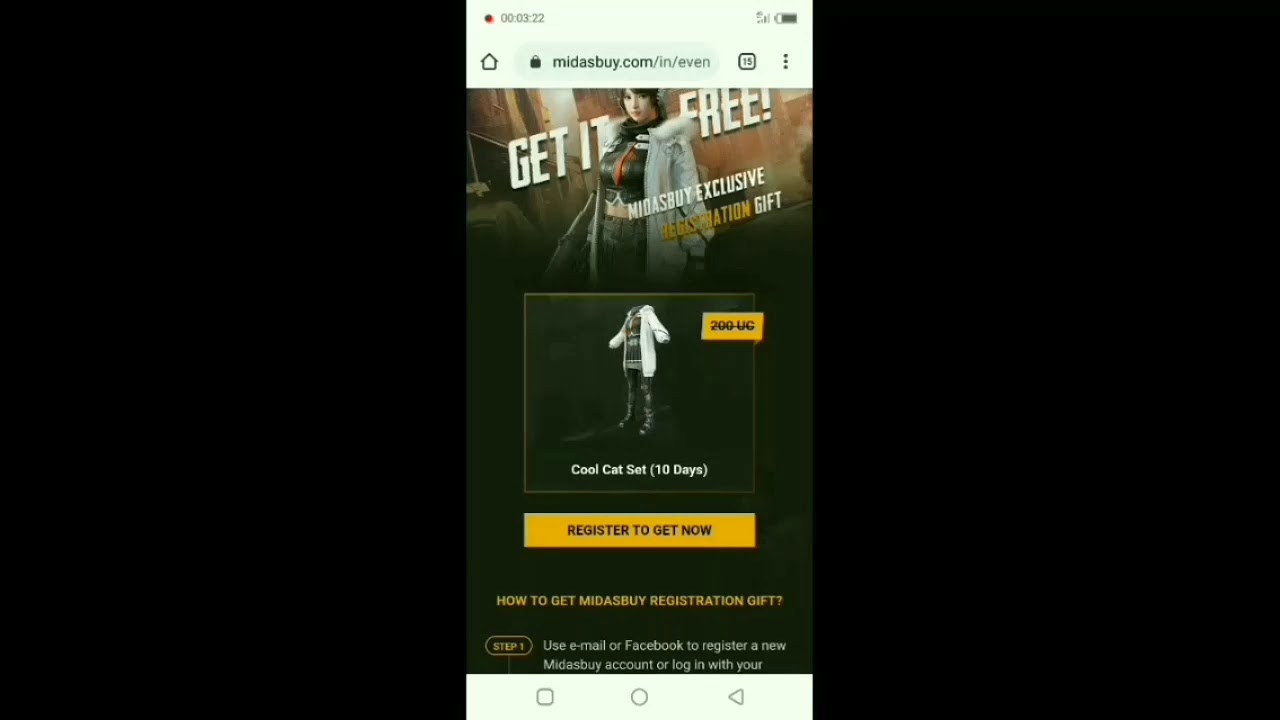 *💯Free Cool Cat Set in Pubg Mobile |MidasBuy Explain in action|* - YouTube