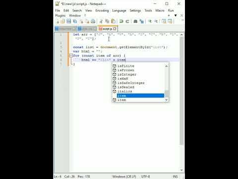Add array elements to an ul list #html #webdeveloper #shorts #youtubeshorts #mybloopers # ...
