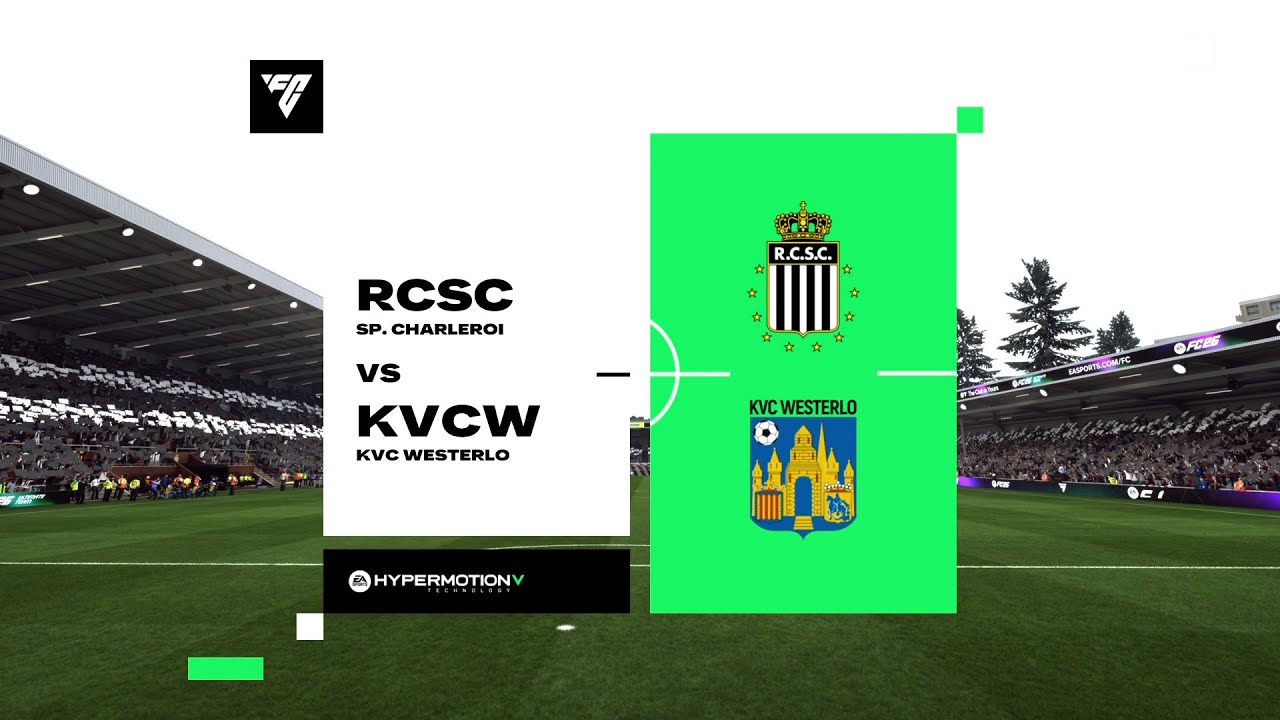 SP. CHARLEROI vs KVC WESTERLO | Belgium: Jupiler Pro League | FC 26 ...