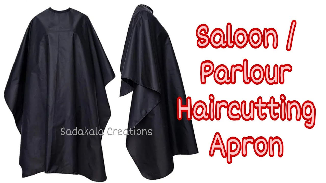 How to make Saloon/Parlour Haircutting Apron | Full Tutorial - Cutting ...