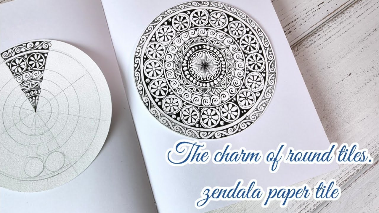 The charm of round tile/Zendala paper tile - YouTube