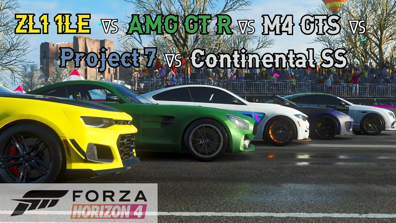 1LE Vs AMG GT R Vs M4 GTS Vs Project 7 Vs Continental SS | Forza ...