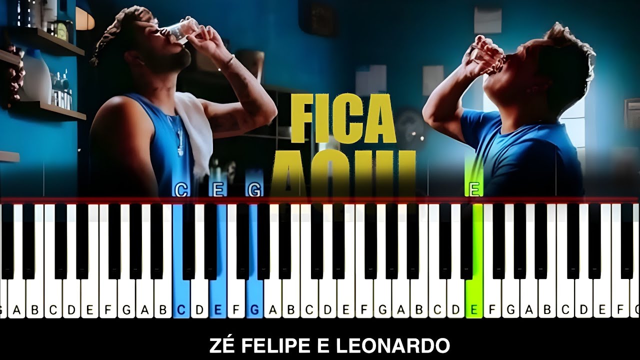 Zé Felipe e Leonardo - Fica Aqui Piano Tutorial Fácil - YouTube