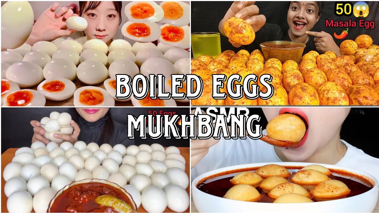 ASMR EATING BOILED EGGS 😍🔥 MUKHBANG COMPILATION 💗 The foodie one - YouTube