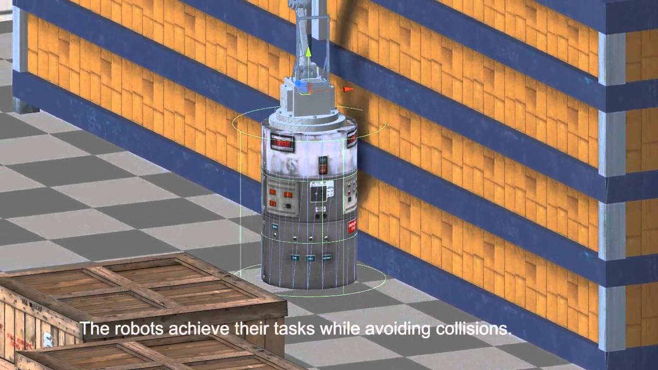 Small-scale Warehouse Automation Demo (simulation) - YouTube