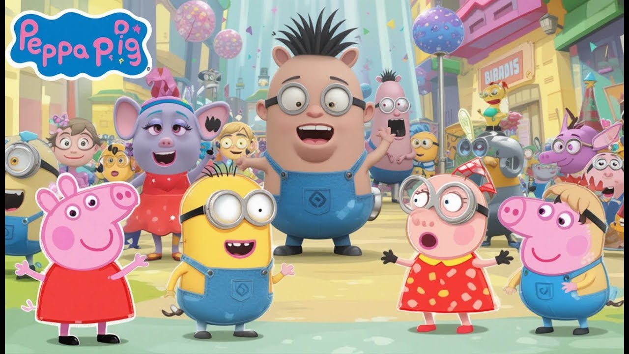 Minion Dance Party with Peppa Pig&Gru's Dance Party Extravaganza&Peppa ...