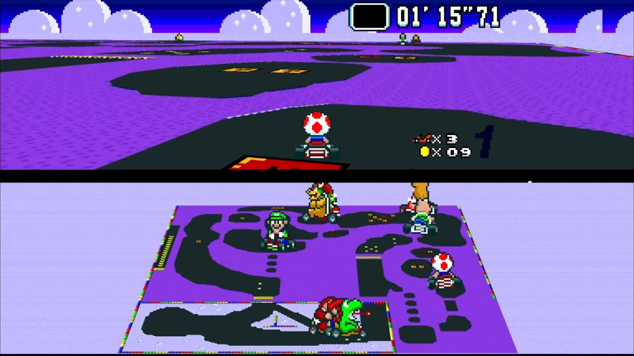 Super Mario Kart Hack: Epic Tio Kart / 150cc / in HD 16:9 / SNES ...