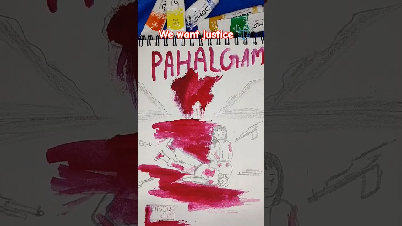Pahalgam attack #kashmir #pahalgam #hindu #justice #drawing #shorts ...