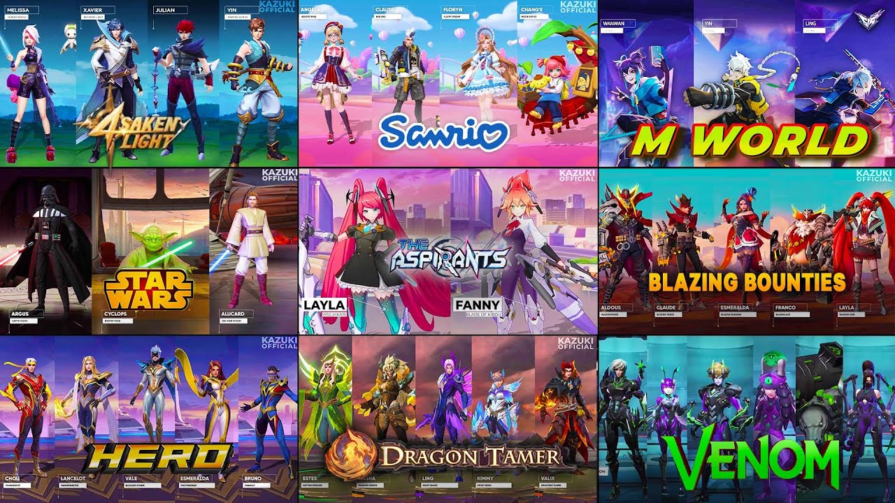 ALL 60 EXISTING SQUADS IN MOBILE LEGENDS BANG BANG 2022 - YouTube