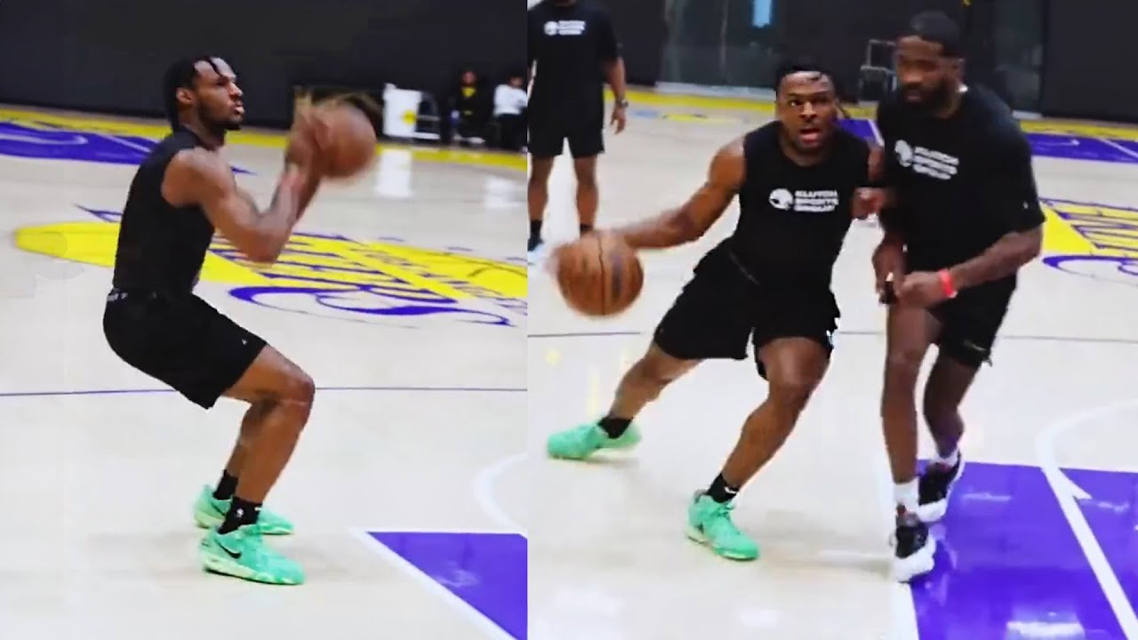 Bronny James Becomes a Laker! New Workout Moments With Lakers! - YouTube