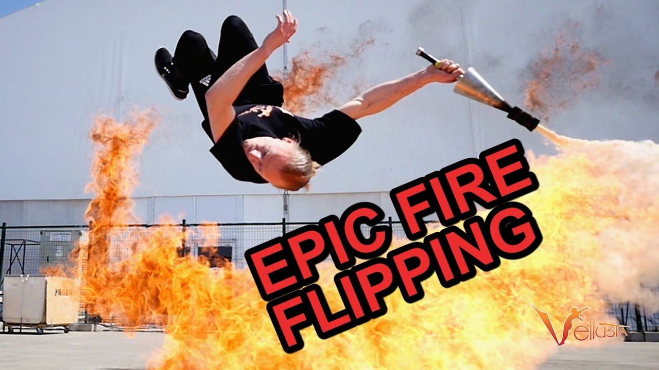 VellusTa Team - Epic Fire Flipping Tricking Acrobats - YouTube