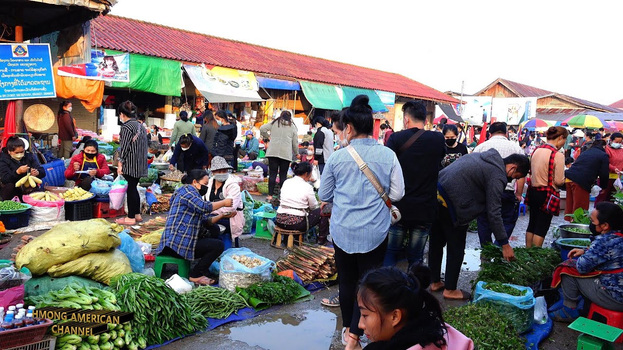 Now In Laos: Day 2 Walking through phongsavan fresh foods morning ...