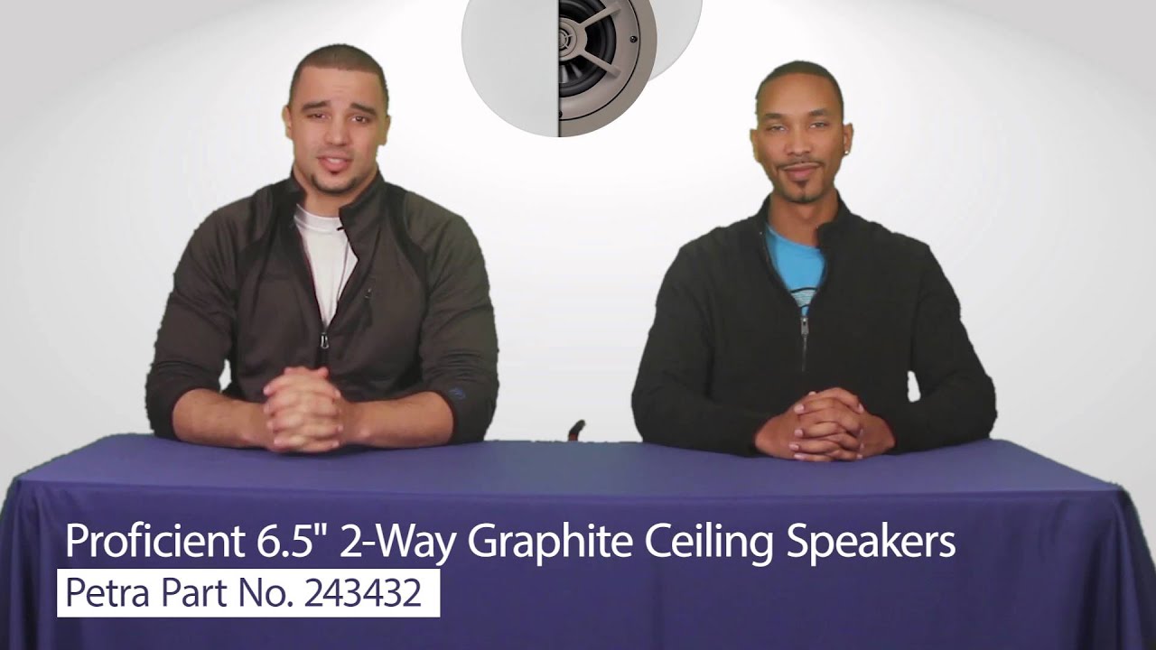 Proficient PAS11641 / C641 6.5" 2-Way Graphite Ceiling Speakers - YouTube