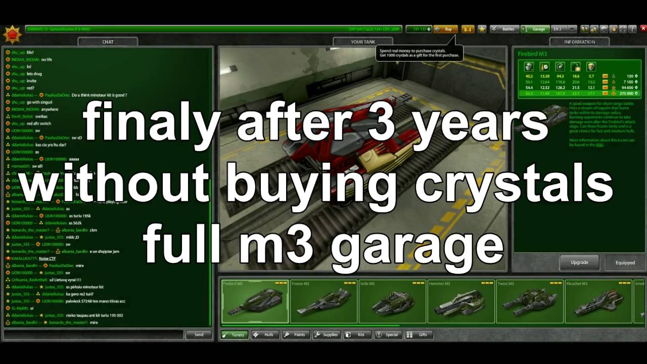 Tanki Online buying twins smoky firebird hunter mamoth m3 - Full m3 ...