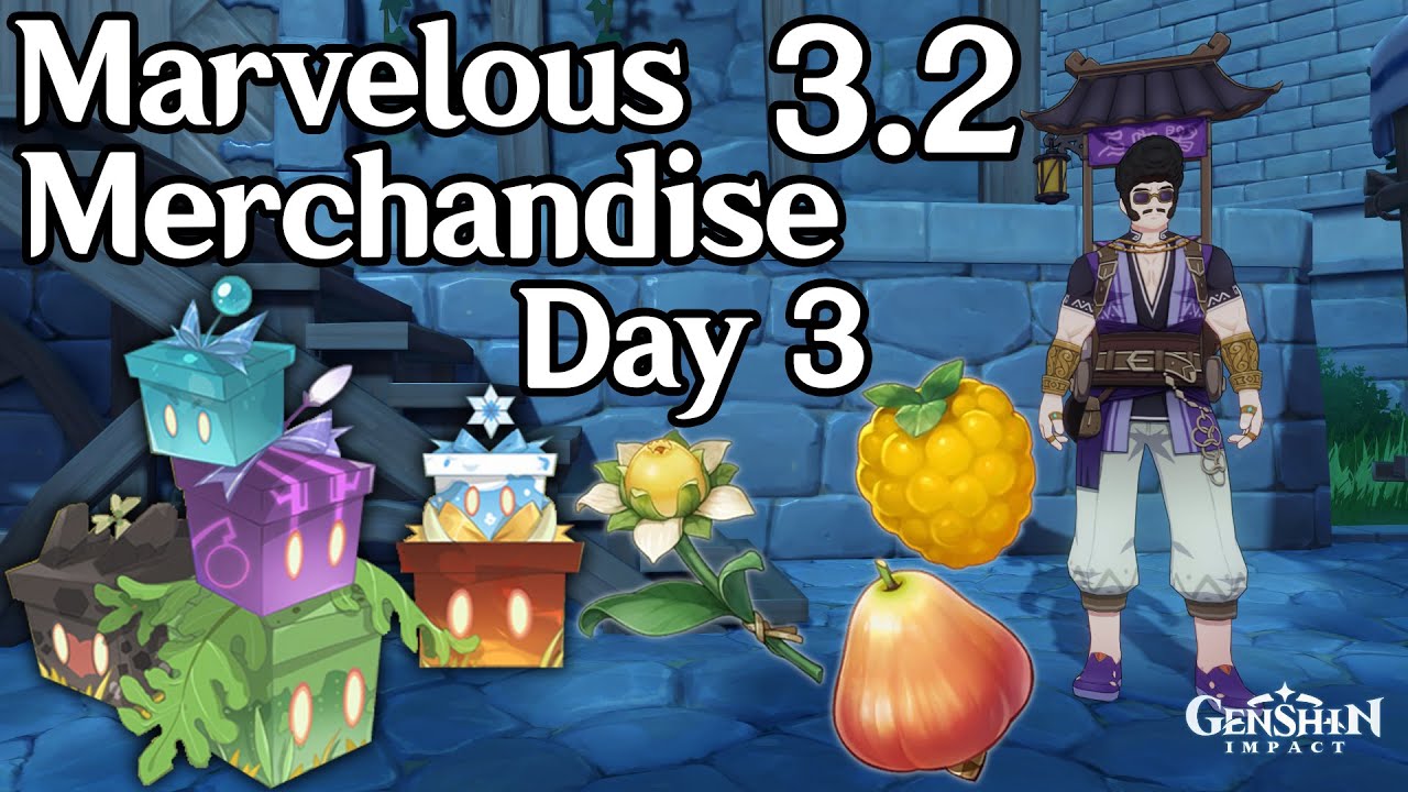 Marvelous Merchandise Event Day 3 Genshin Impact 3.2 - YouTube