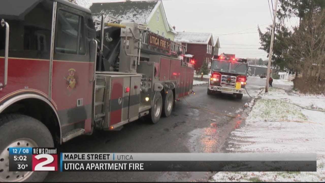 Fire on Maple Street in Utica - YouTube