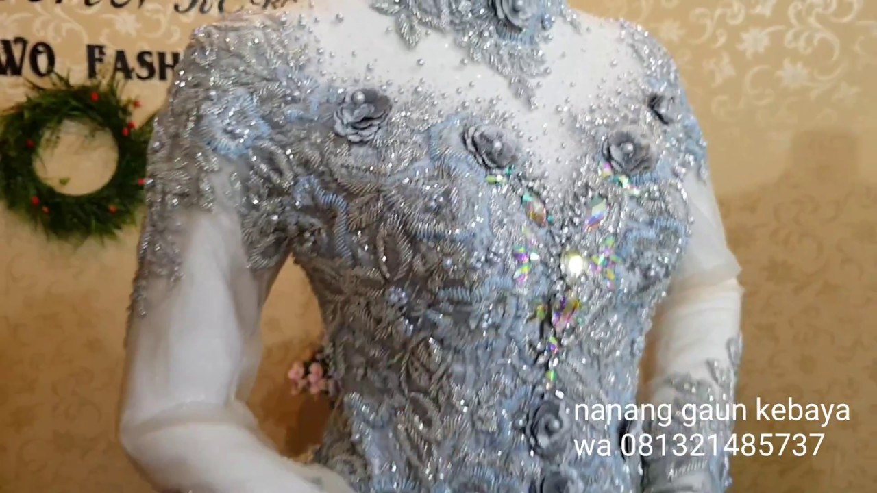 Gaun baby blue modern terbaru by.#nanangnurman - YouTube