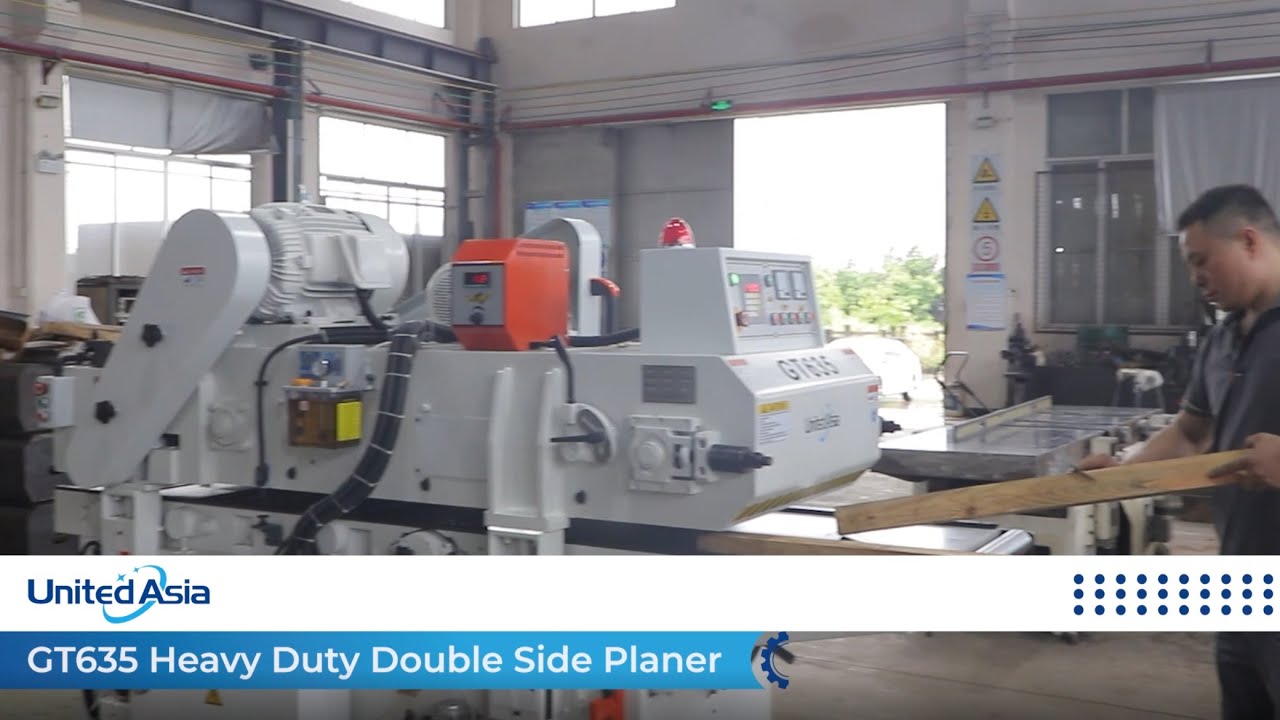 HOW TO USE GT635 Heavy Duty Double Side Planer | United Asia - YouTube