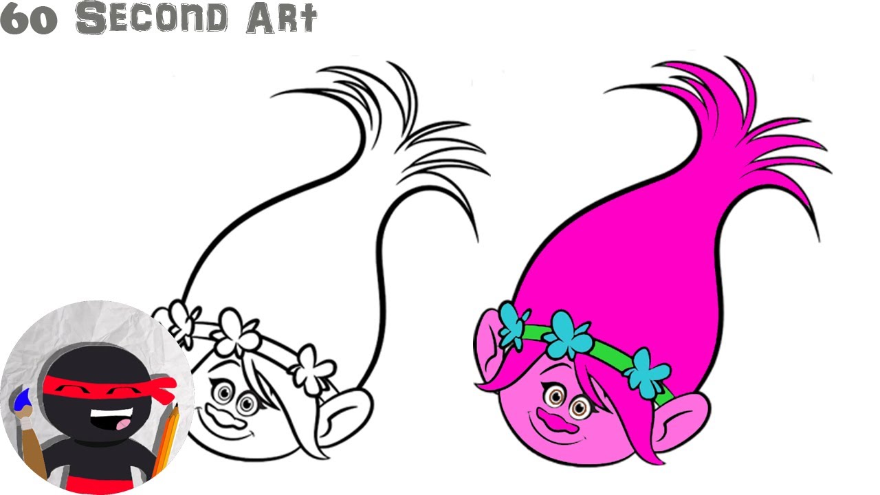 How to Draw Poppy | Trolls World Tour - YouTube