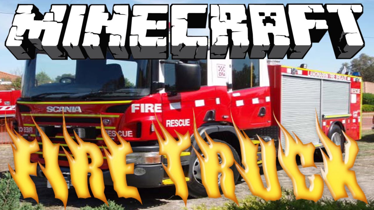 Minecraft Vehicle Tutorial #29 - How to Build: Fire Truck. - YouTube