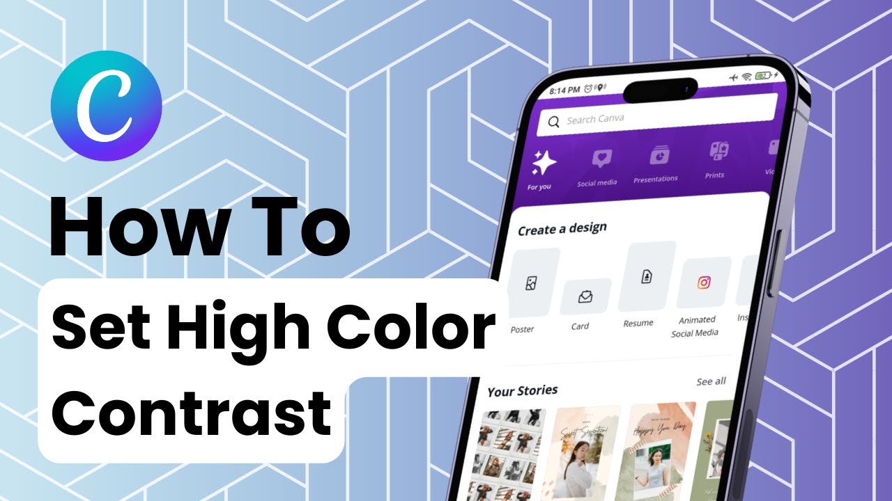 How To Set High Color Contrast On Canva? - YouTube